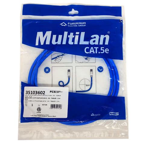 Patch Cord Cat5 Multilan 15 Metros Azul