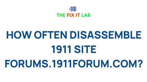 Unveiling The Intriguing World Of 1911 Disassembly Techniques