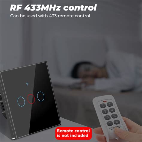 Tuya Wifi Rf 1 Gang Smart Touch Switch Black Color Smartx Bd