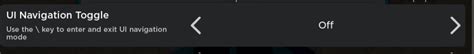 Allow The Backslash Ui Selection Mode To Be Disabled From The Escape
