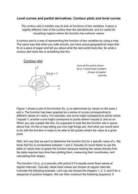 Visualizing Functions Contour Plots And Level Curves Massachusetts