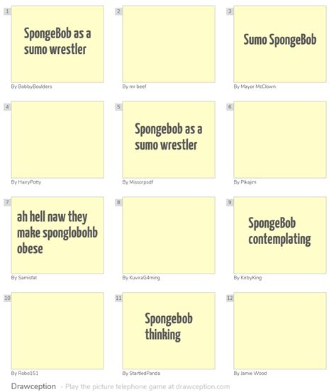 Spongebob As A Sumo Wrestler Drawception