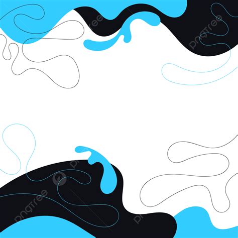Modern Blue And Black Fluid Empty Background Border Vector Blue Black