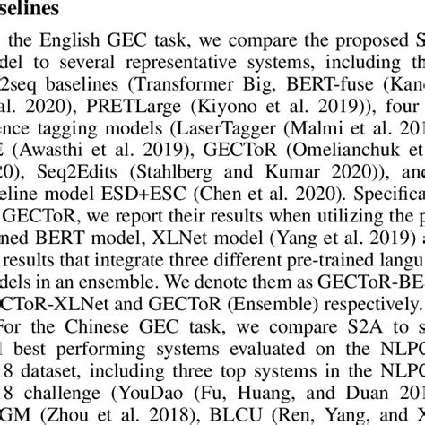 The Results On The NLPCC 2018 Chinese GEC Task The Upper Group Of Download Scientific Diagram