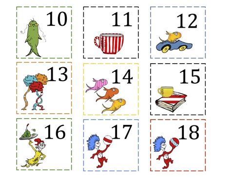 Dr Seuss Classroom Numbers Learn To Count Dr Seuss Themed Number
