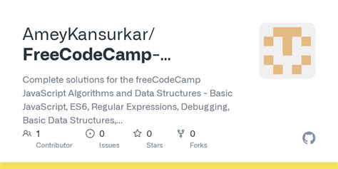 Github Ameykansurkarfreecodecamp Javascript Solutions Complete Solutions For The