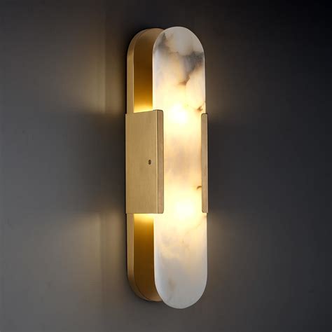 197inch Natural Marble Wall Lightsmodern Alabaster Wall Sconces