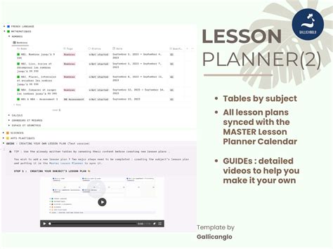 Digital Teacher Lesson Planner 23 24 Notion Template Editable For All