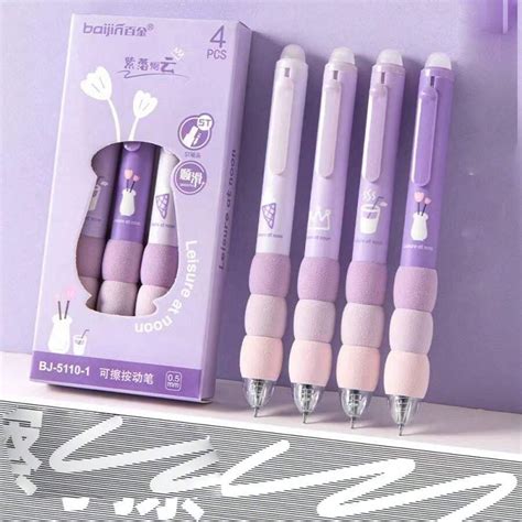 Erasable Gel Ink Pens Cartoon Cute Gel Pens Aesthetic Retractable Pens Soft Grip Pen 0 5mm
