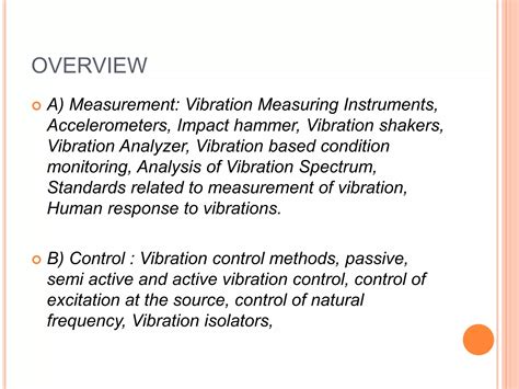 Measurement And Control Of Vibration Pdf