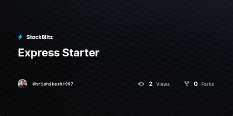 Express Starter Stackblitz