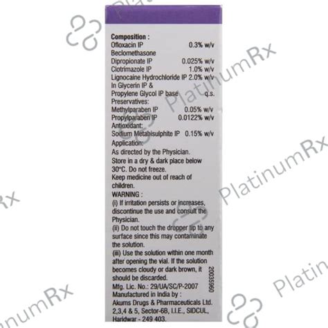 Mix Biotic Ear Drop Uses Price Side Effects Platinumrx