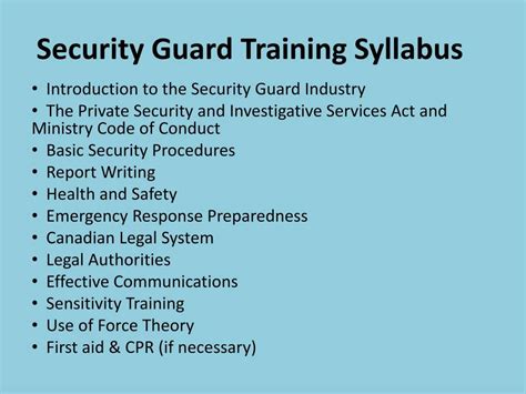 PPT Learn Online Security Guard Training In Toronto PowerPoint Presentation ID