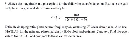 sketch the magnitude and phase plots for the