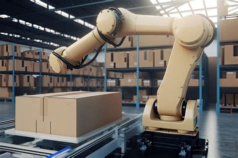 A Robot Moving A Pallet Of Goods With Extreme Precision Stock Illustration Illustration Of