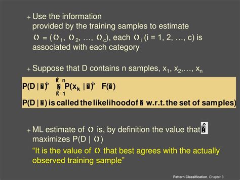 Ppt Chapter 3 Maximum Likelihood And Bayesian Parameter Estimation