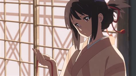 K Pink Kimono Miyamizu Mitsuha Anime Screenshot Kimi No Na Wa HD Wallpaper Rare Gallery