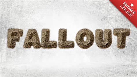 Fallout Dirt Text Effect Generator