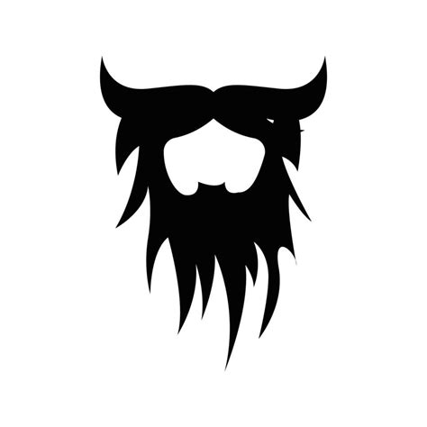 Beard Logo Design Male Look Hair Vector Mens Barbershop Style Design