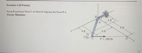 Solved Problem Points Force Facts From Point C To Chegg Com