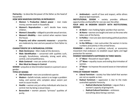 Defining What Is The Gender Systems Theories And Rights Lecture Notes Gender Psychology Docsity