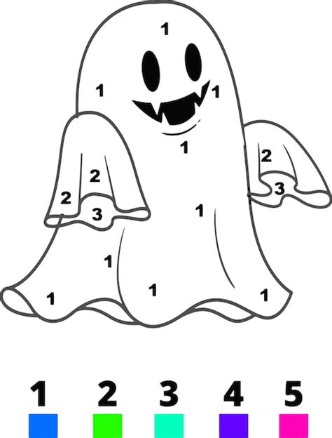 할로윈 색칠하기 숫자 색칠 페이지