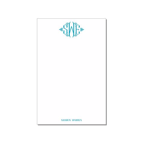 Diamond Monogram Large Notepad Teen Girl Stationery Etsy
