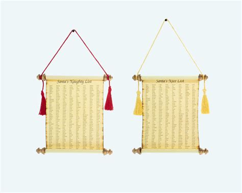 Santa S Naughty Or Nice List Parchment Scroll Santa S One Stop Shop
