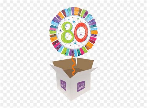 Download 80th Rainbow Colours 80th Birthday Balloon Clipart 3230081