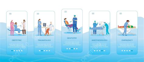 Mobile App Screen Template For Onboarding In Medicine And Healthcare