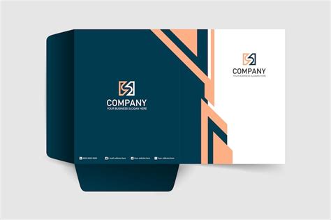 Premium Vector Modern Folder Design Presentation Folder Template