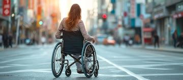 Premium Photo Disabled Handicapped Person On Wheeled Chair Among