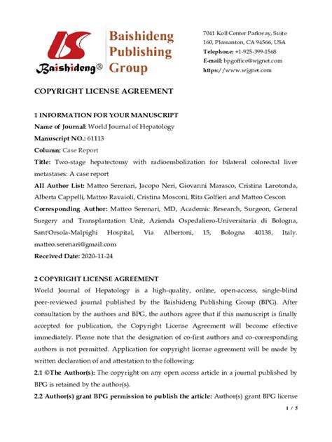 Fillable Online Title Two Stage Hepatectomy With Radioembolization For Bilateral Colorectal