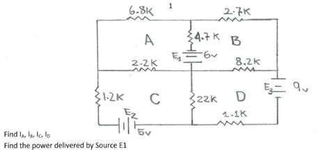 Solved Find Ia Ib Ic Id Find The Power Delivered By Source Chegg Com