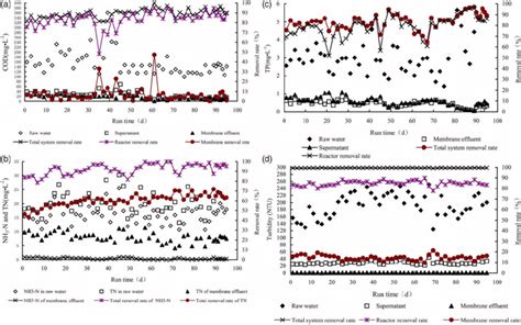 Pollutant Removal Effect A Cod Removal Efficiency B Nh3 N And
