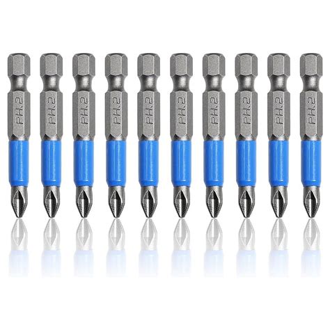 Vatenick 10 Pcs Magnetic Phillips Screwdriver Bit Set 2 Inch Long Ph2