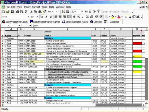 Project Plan Template Excel Free Peterainsworth