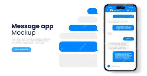 Premium Vector Message Smartphone Template Mobile Chatting Sms App