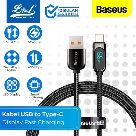 Jual Baseus Kabel Data Usb Type C W Digital Display Fast Charging Shopee Indonesia