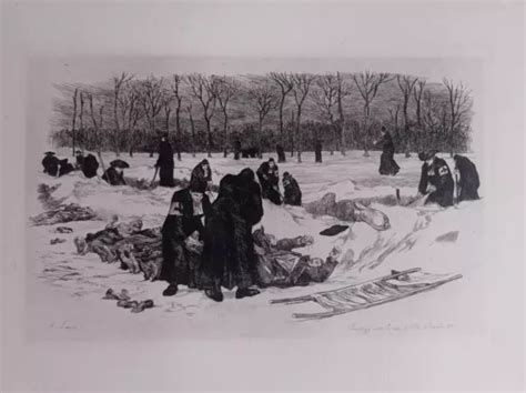 Rare Eau Forte Originale Auguste Lançon Signée Guerre Franco Prussienne 1870 Eur 5000