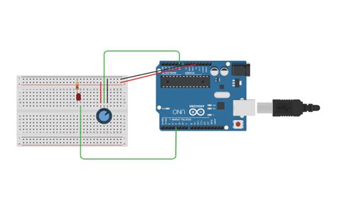 Circuit Design Potentiometer To Control Led Intensity Tinkercad