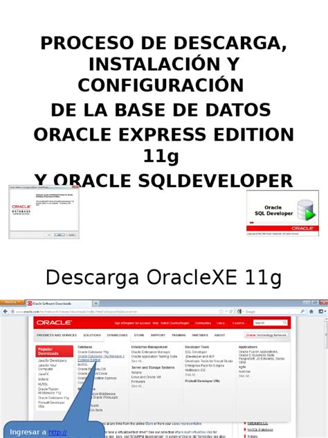 Manual Intalacion Oracle Express 11g Y Sql Developer Pdf Sql