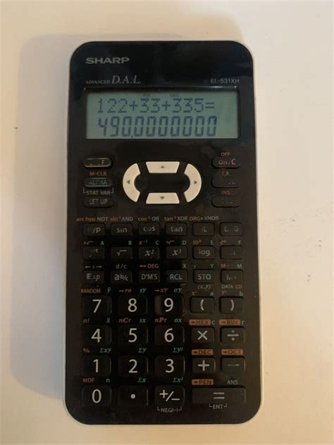 Sharp Scientific Calculator El 531th Black Retro Unit