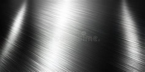 Reflective Surface Showcasing Brushed Metal Texture With Subtle Lighting Effects Creating