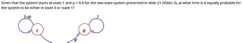 solved given that the system starts at state and p 0 9 for the two