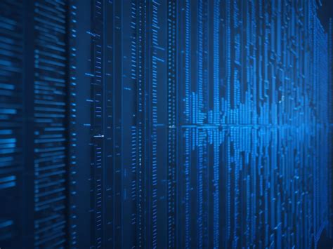 Premium Photo Blue Digital Binary Data On Computer Screen Background