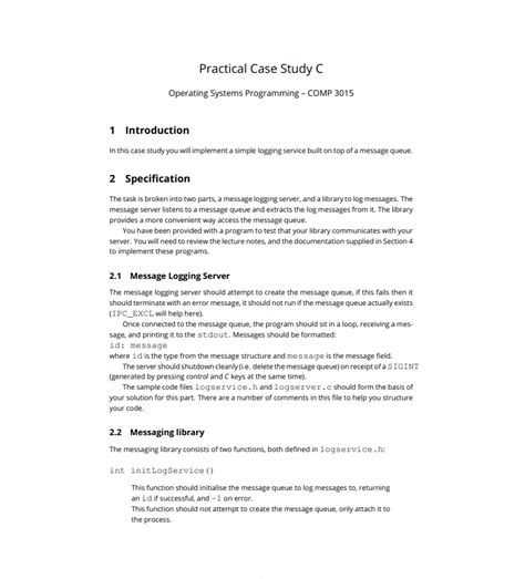 Solved Practical Case Study C Operating Systems Programming Chegg Com