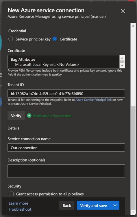 Azure Devops Arm Service Connection Using Certificate Good Workaround