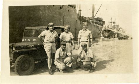 20th Air Force Servicemen Posing In Front Of A Jeep The Digital
