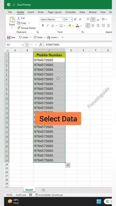 How To Add Country Code Before A Number In Excel Focusinguide Exceltips Tutorial Shorts
